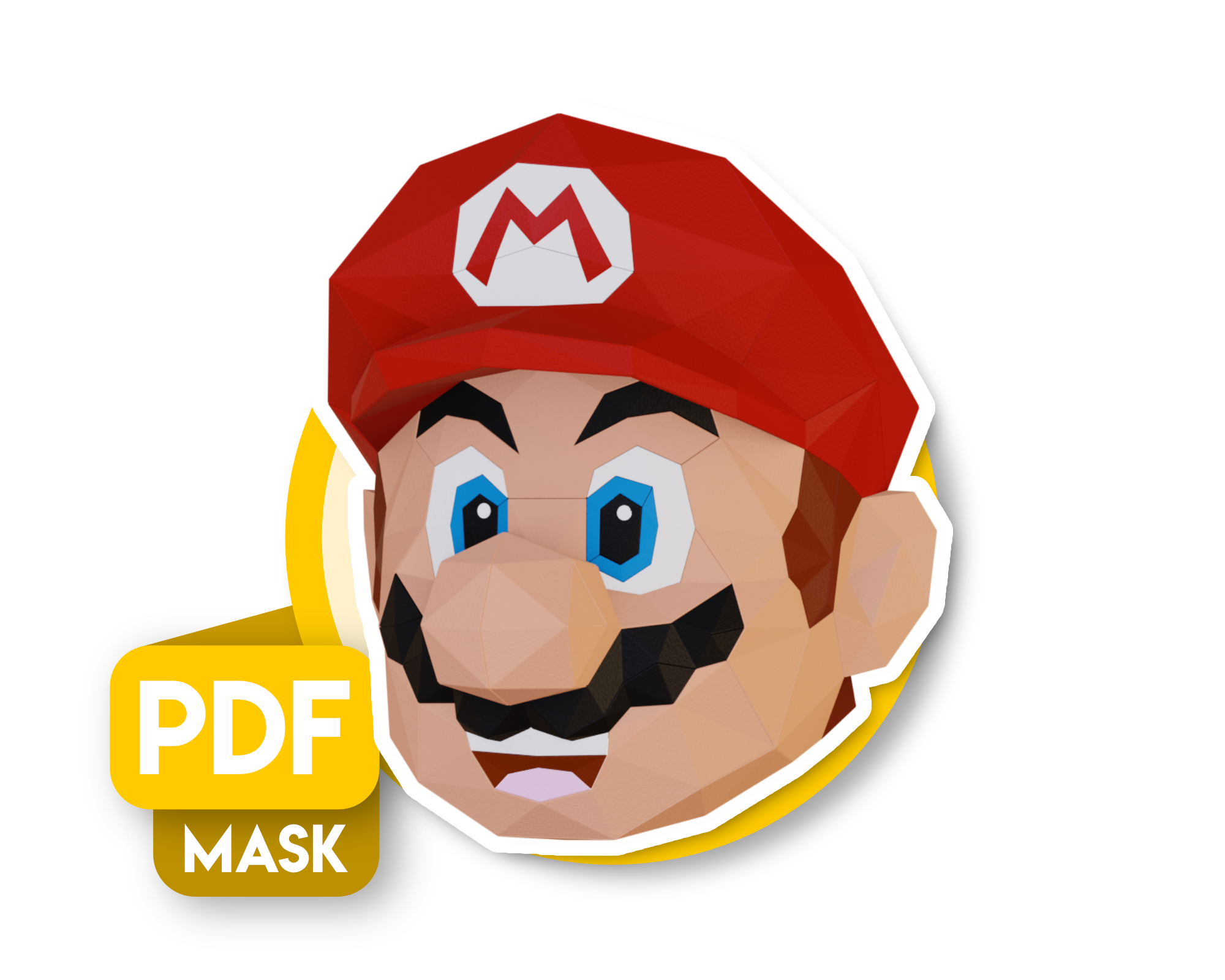Masque Mario - Nintendo Mario Papercraft 3D Origami - Télécharger PDF ...
